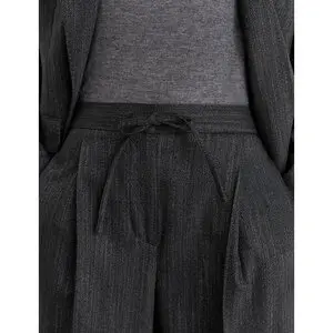 REISS Derby Wide-leg Herringbone Wool-blend Trousers