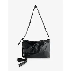 Yohji Yamamoto Puff Leather Crossbody Bag - Black
