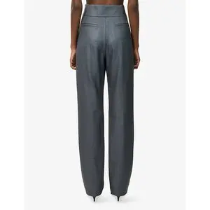 Valentino Garavani Straight-cut Silk And Wool Blend Trousers