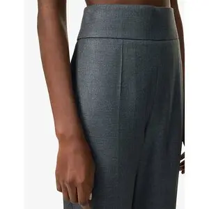Valentino Garavani Straight-cut Silk And Wool Blend Trousers