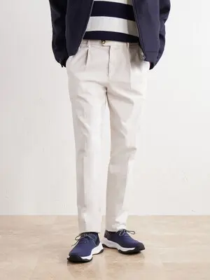 Berluti Shadow Leather-trimmed Mesh Sneakers