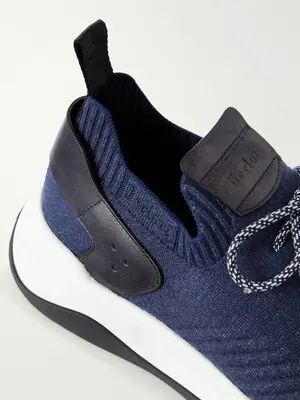 Berluti Shadow Leather-trimmed Mesh Sneakers