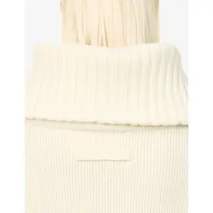 Victoria Beckham Wide-collar Wool-blend Jumper - Ivory