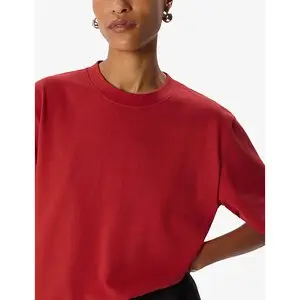 Whistles Relaxed-fit Crewneck Cotton T-shirt - Red
