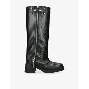 MIISTA Izolda Leather Heeled Knee-high Boots