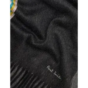 Paul Smith Signature Stripe Edge Cashmere Scarf - Black