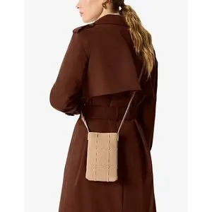 Whistles Suede Whipstitch Phone Cross-body Bag