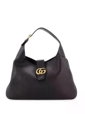 Gucci Aphrodite Leather Large Shoulder Bag - Black