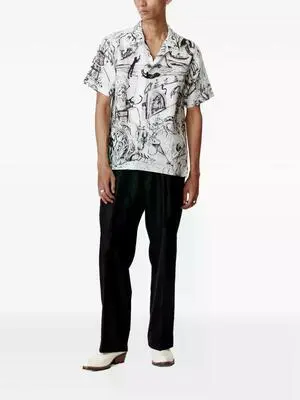 ENDLESS JOY Alchemy Graphic-print Linen Shirt