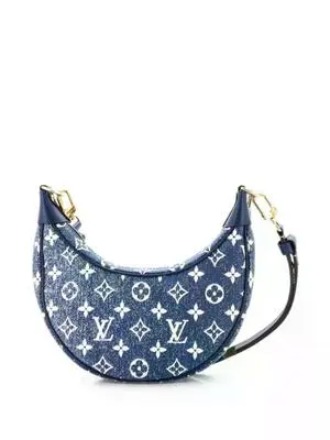 LOUIS VUITTON Loop Handbag Monogram Jacquard Denim Hobo Bag - Blue