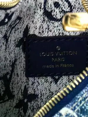 LOUIS VUITTON Loop Handbag Monogram Jacquard Denim Hobo Bag - Blue