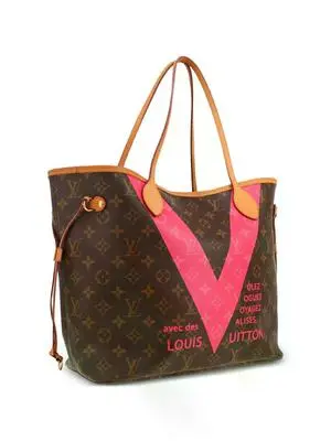 LOUIS VUITTON 2015 Neverfull Monogram Canvas Tote Bag - Brown