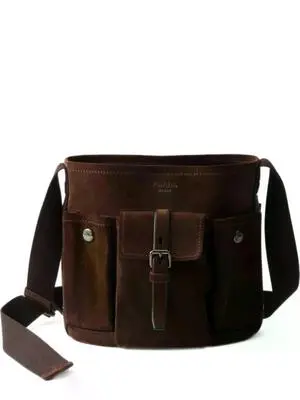 Prada Route Suede Mini Bucket Bag - Brown