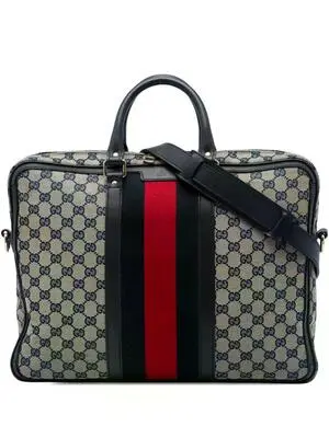 Gucci 2016-2026 Gg Canvas Web Briefcase Business Bag - Neutrals