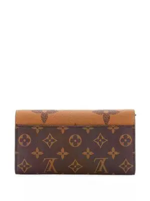 LOUIS VUITTON Sarah Wallet Nm Reverse Monogram Giant And Monogram Canvas Small Wallets - Brown