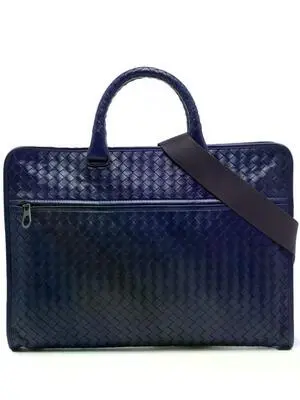 Bottega Veneta 2012-2026 Nappa Intrecciato Business Bag - Blue