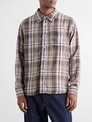 CORRIDOR Checked Flannel Shirt - Brown