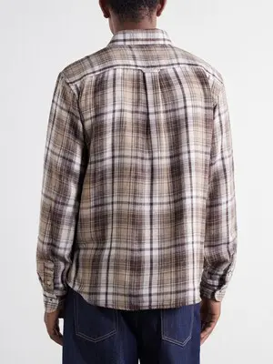 CORRIDOR Checked Flannel Shirt - Brown