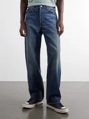Visvim Social Sculpture 01 Wide-leg Distressed Jeans
