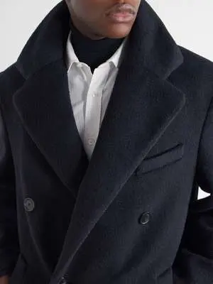 Loewe Double-breasted Wool And Lama-blend Coat