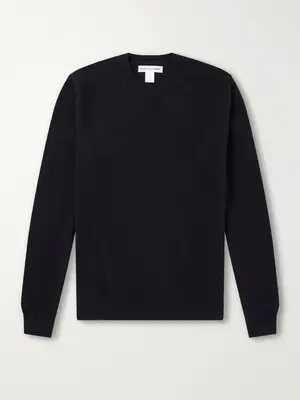 Comme Des Garçons Ribbed Wool Sweater - Black
