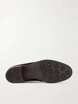 EDWARD GREEN Lanark Waxed-suede Desert Boots