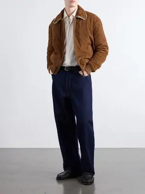 Altea Iggy Shearling-trimmed Padded Suede Jacket