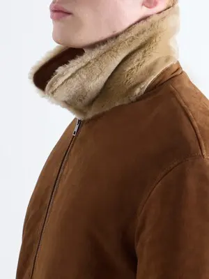 Altea Iggy Shearling-trimmed Padded Suede Jacket