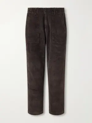 FRIZMWORKS Straight-leg Cotton-corduroy Trousers - Brown