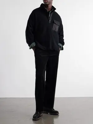 Visvim Barlow Wool-fleece Sweatshirt - Black