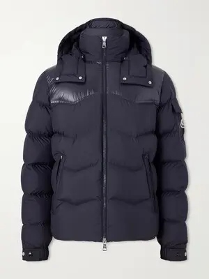 Moncler Ravelis Logo-appliquéd Quilted Shell Down Jacket - Blue