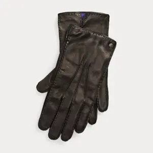 Ralph Lauren Cashmere-lined Lambskin Gloves - Black