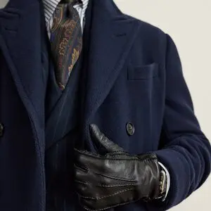 Ralph Lauren Cashmere-lined Lambskin Gloves - Black