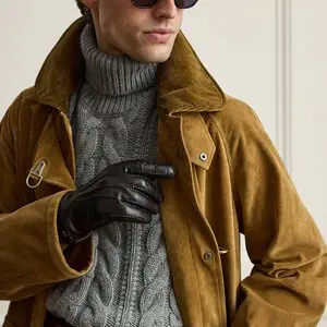 Ralph Lauren Cashmere-lined Lambskin Gloves - Brown