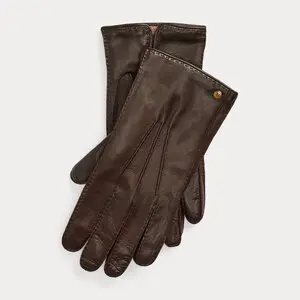 Ralph Lauren Cashmere-lined Lambskin Gloves - Brown