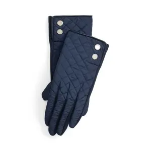 Ralph Lauren Plaid Diamond-quilted Tech Gloves - Navy