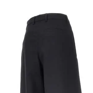 Dries Van Noten Wool Gabardine Wide Leg Pants
