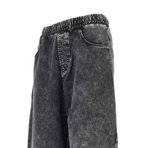 DIESEL® Denim Effect Relaxed Fit Sweatpants - Gray