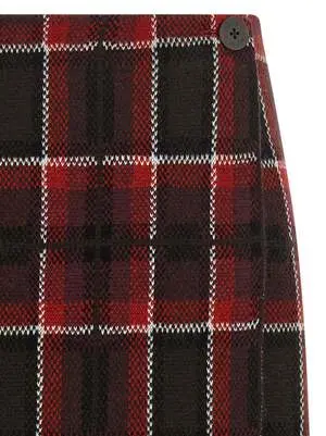 Guest In Residence Tartan Skirt - Red