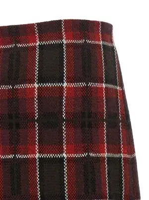 Guest In Residence Tartan Skirt - Red