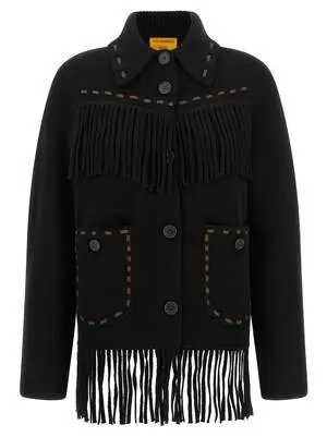 Guest In Residence Western Fringe' Jacket - Black