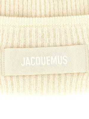 Jacquemus Le Bonnet Gros-grain' Beanie - White
