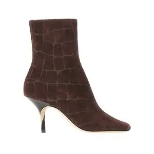 Jacquemus Croco-embossed Leather Ankle Boots