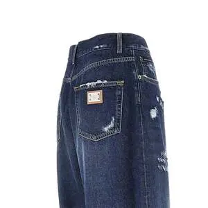 Dolce & Gabbana Distressed Denim Oversized Pants