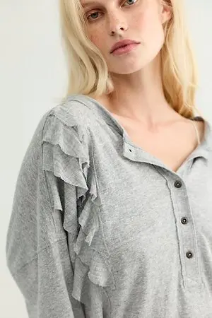 Free People Rita Ruffled Henley