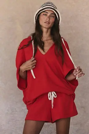 Free People Jaxson Short Set - Fiery Red