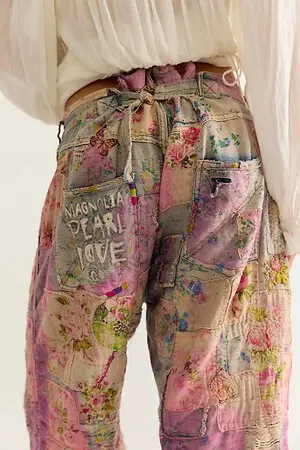 MAGNOLIA PEARL Floral Miner Denim Shorts