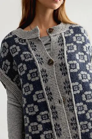 Free People We The Free Patch And Peach Wool Vest