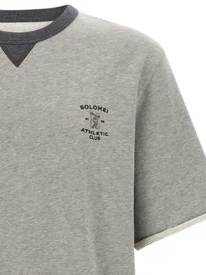 Brunello Cucinelli Solomei Athletic Club' Embroidered Sweatshirt - Gray