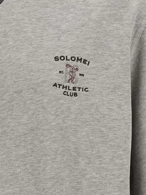 Brunello Cucinelli Solomei Athletic Club' Embroidered Sweatshirt - Gray